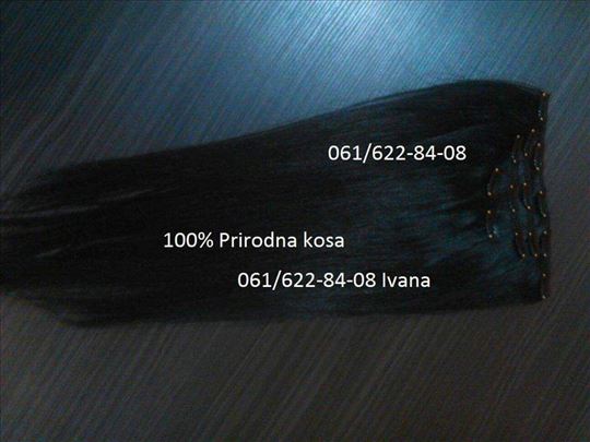 Kosa na klipse 100% prirodna dlaka