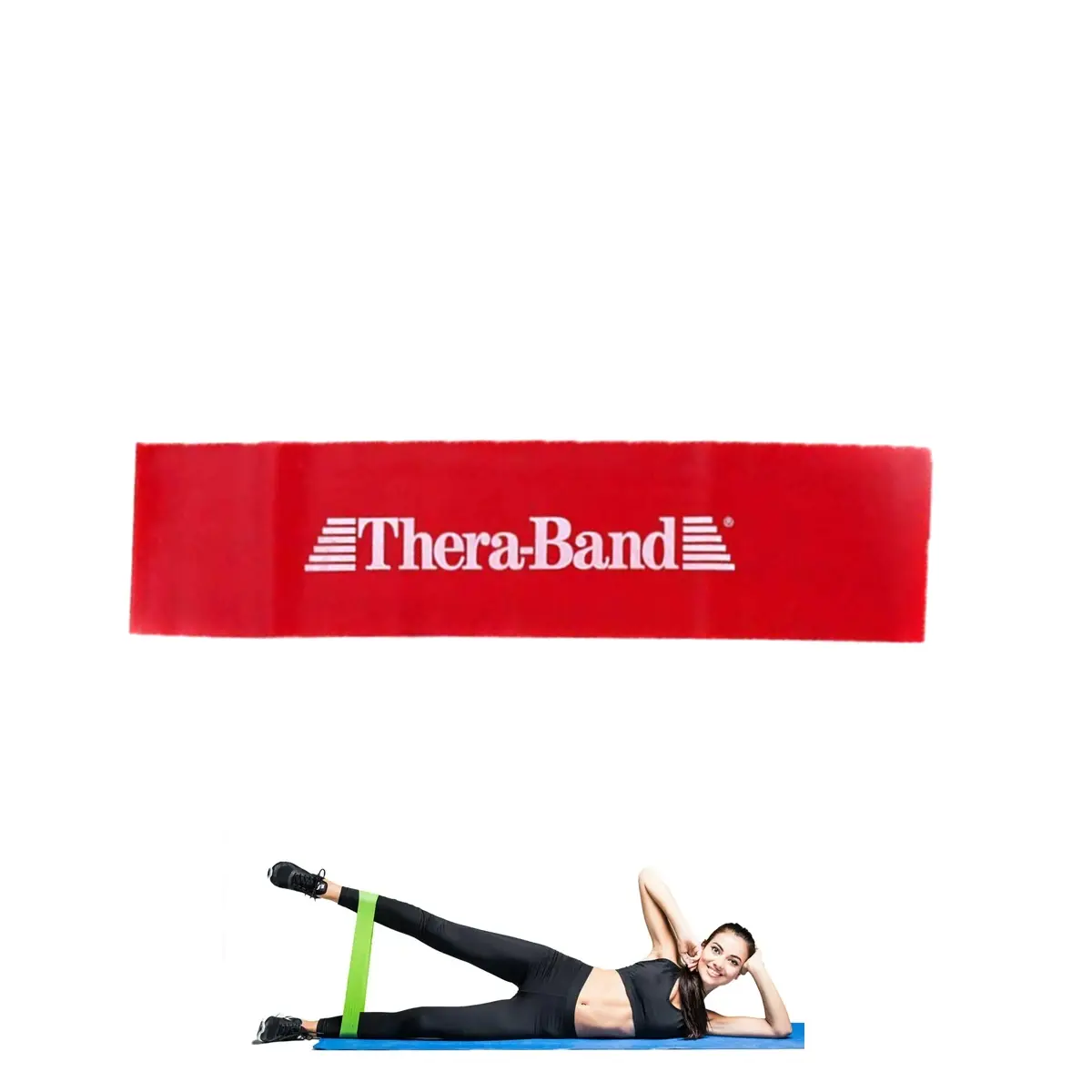 Theraband Elastična Traka za vežbanje Loops 7.6cm x 20cm Crvena