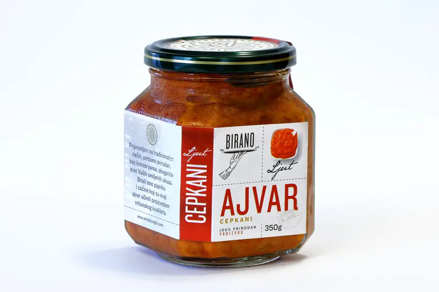 Birano Ajvar cepkani ljut, 350g