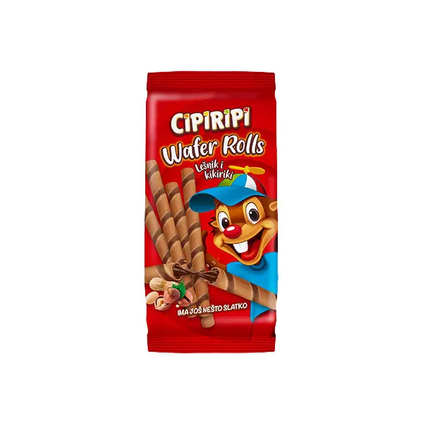 CIPIRIPI Wafer Rolls Lešnik i Kikiriki, 150 g