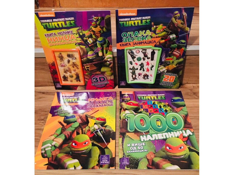 4 NOVE knjige NINDzA KORNJACE TMNT Ninja Turtles