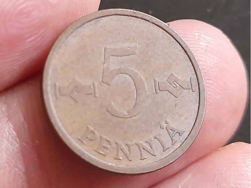 Finska, 5 penija 1975