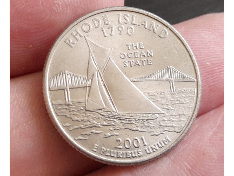 USA, 1/4 dolara 2001, Rhode Island