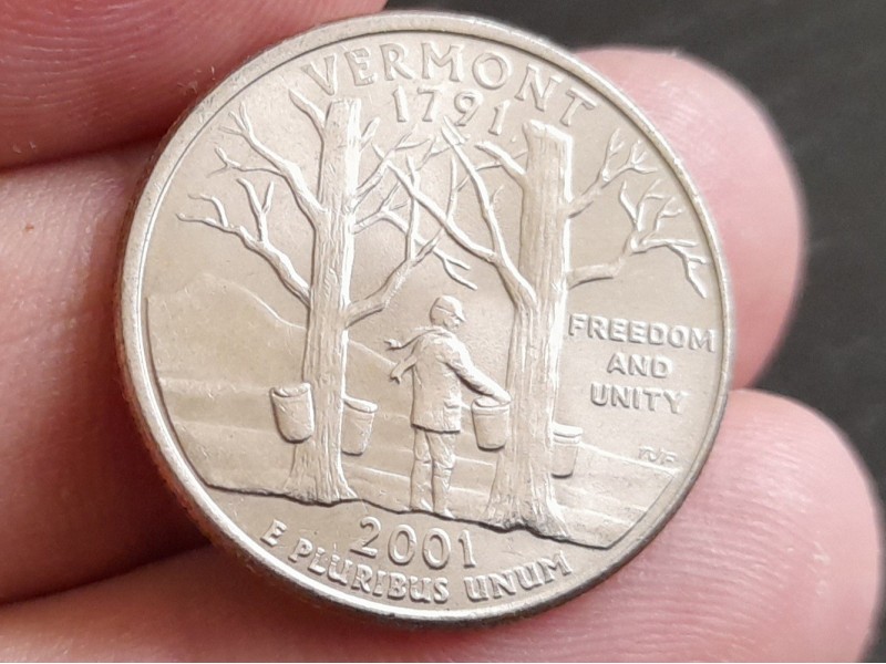 USA, 1/4 dolara 2001, Vermont