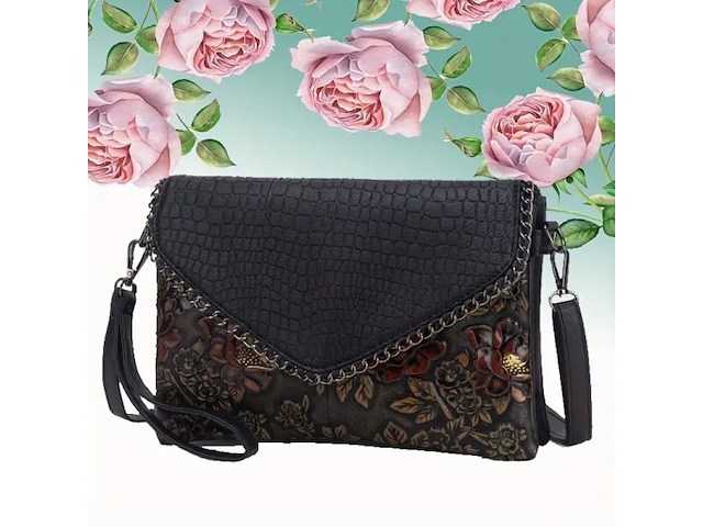 Vintage pismo tasna Black Rose ✿NOVO✿