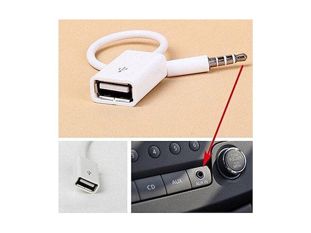 AUX muški na USB ženski adapter!