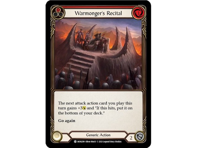 Flesh and Blood TCG - Warmonger`s Recital (Red) MON299