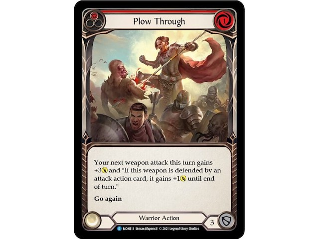 Flesh and Blood TCG - Plow Through (Red) MON113 Rare