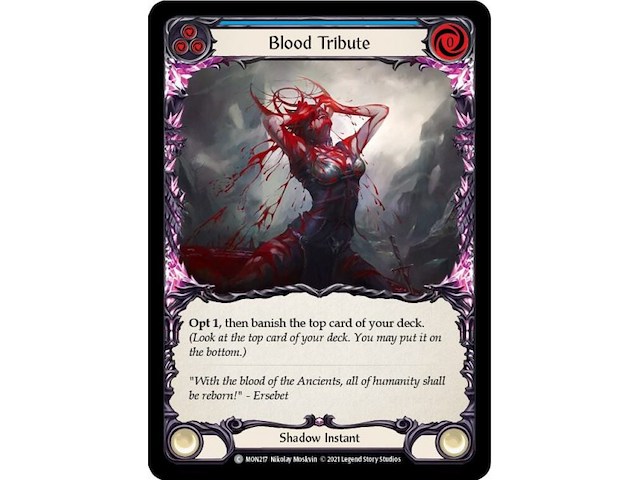 Flesh and Blood TCG - Blood Tribute (Blue) MON217