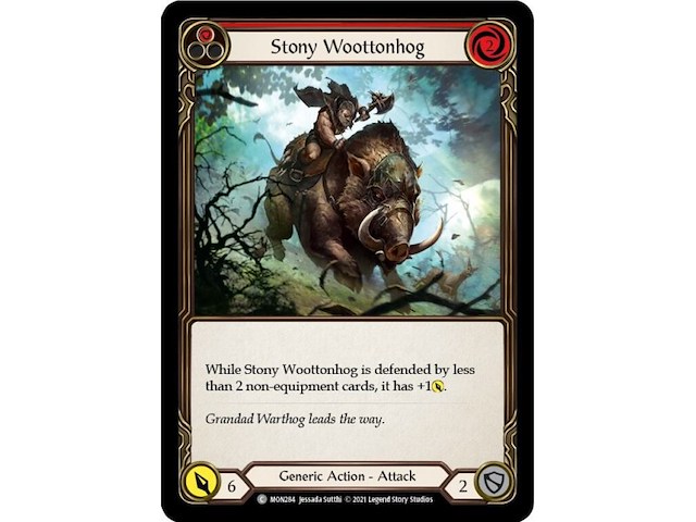 Flesh and Blood TCG - Stony Woottonhog (Red) MON284