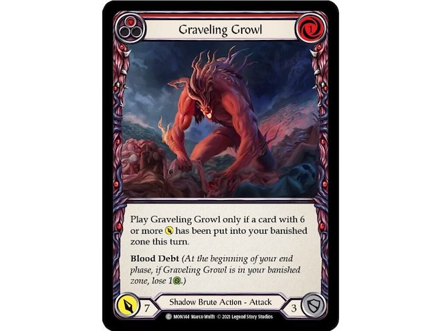 Flesh and Blood TCG - Graveling Growl (Red) MON144