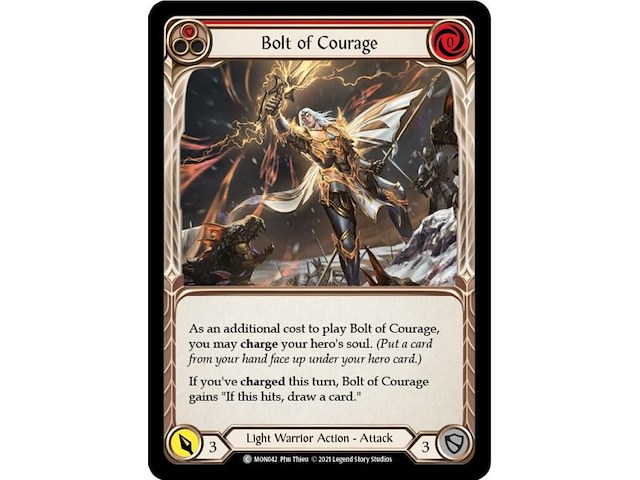 Flesh and Blood TCG - Bolt of Courage (Red) MON042