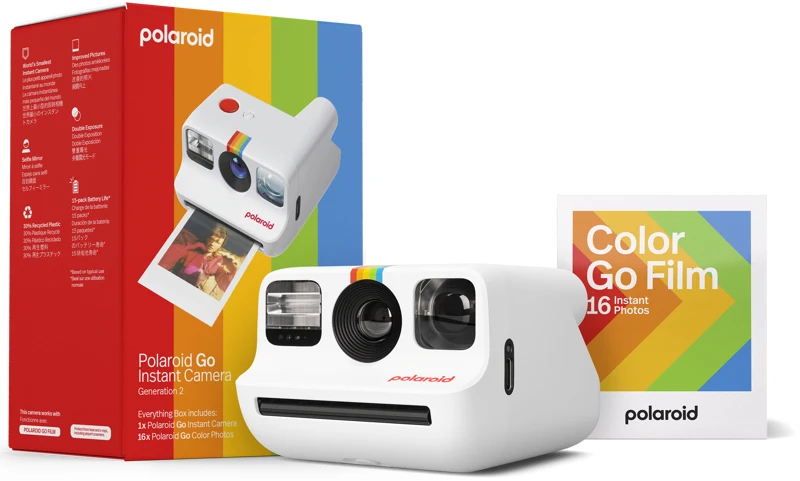 Polaroid GO Gen 2 (6282) beli kompaktni fotoaparat+Polaroid Go Color foto papir 16 listova