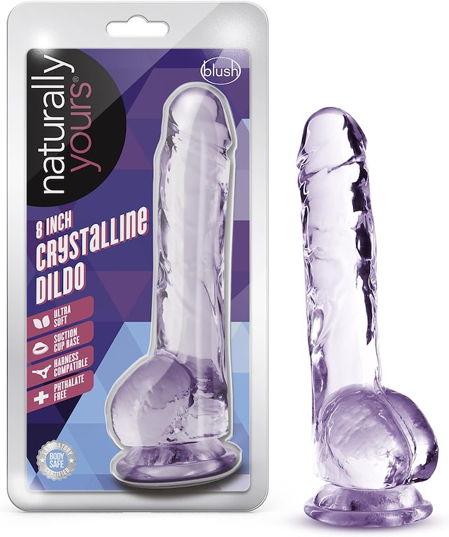 8 Inch Crystalline Dildo Amethyst 331797