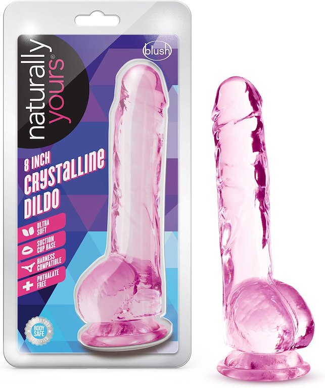 8 Inch Crystalline Dildo Amethyst 331799