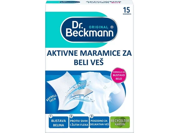 Dr.Beckmann Aktivne maramice za blistavo beli veš 15/1