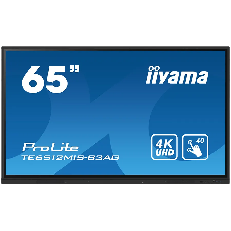 TE6512MIS-B3AG is an exceptional 4K UHD interactive display designed by iiyama to enhance collaboration, communication, and engagement. With key features like Zero Airgap LCD screen eliminating pa...