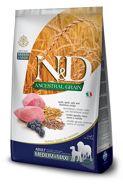 N&D ANCESTRAL GRAIN MEDIUM I MAXI ADULT JAGNJETINA 12KG
N&D ANCESTRAL GRAIN MEDIUM I MAXI ADULT JAGNJETINA 12KG