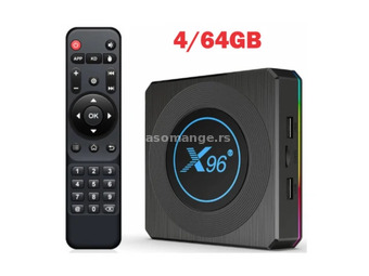 GMB-X96 X4 4/64GB smart TV box S905X4 quad, Mali-G31MP 8K, 10/100M KODI Android 11.0