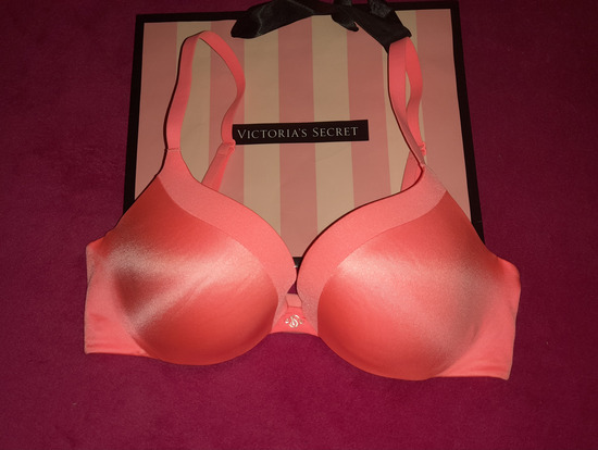 Victoria secret neon narandzasti push up 70C NOVO!