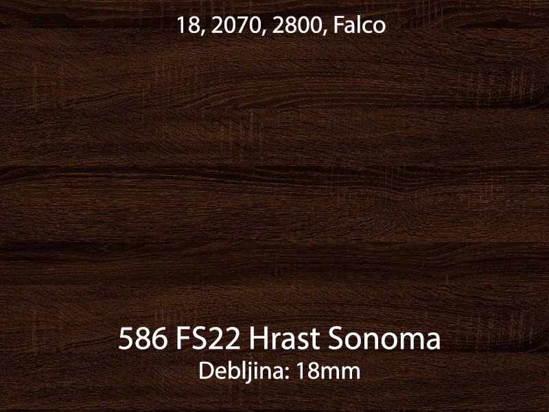 Onlinenamestaj 586 FS22 Hrast Sonoma