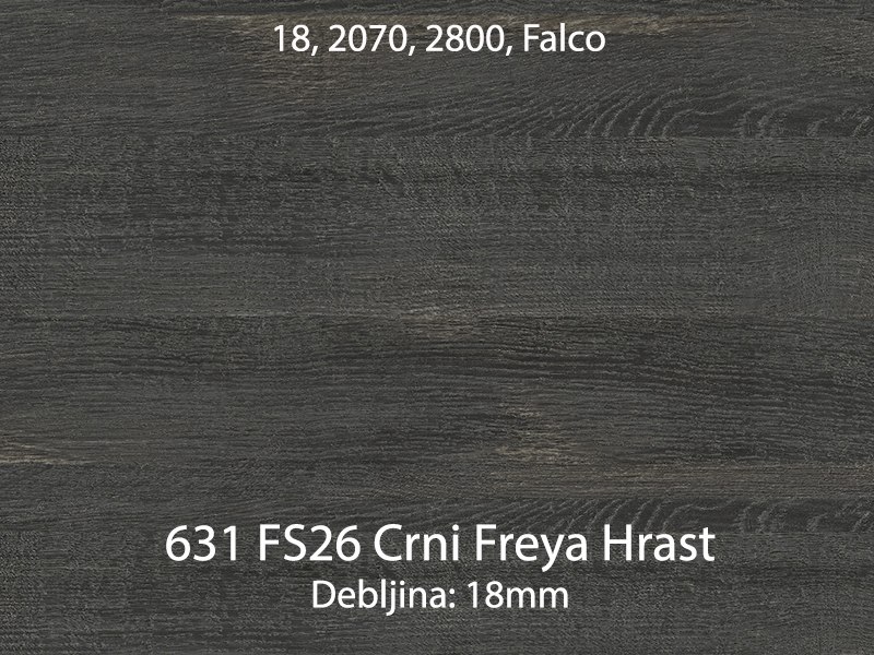 Onlinenamestaj 631 FS26 Crni Freya Hrast