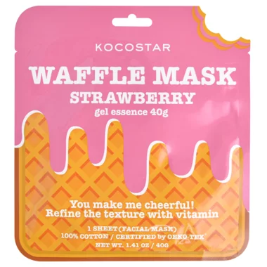 KOCOSTAR Sheet maska za lice KOCOSTAR Waffle Strawberry