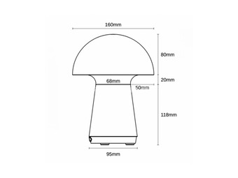 VESTA 652 STONA LAMPA 3W 3000K PUNJIVA KREM