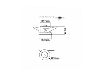 LED ROZETNA L0860-16 1W 6000K BELA