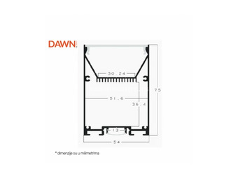 LED SVETILJKA LT-T-020-B 40W 4000K BELA 1,2 met