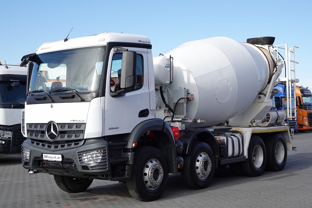 Huch na šasiji Mercedes-Benz AROCS 3240 / 8x4 / GRUSZKA 9m3 / BETONOMIESZARKA / EURO 6 /   2 kamion s mešalicom za beton