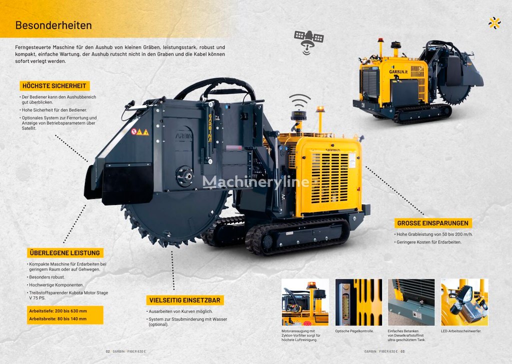 Novi Garbin Optic Fiber 630 E rovokopač