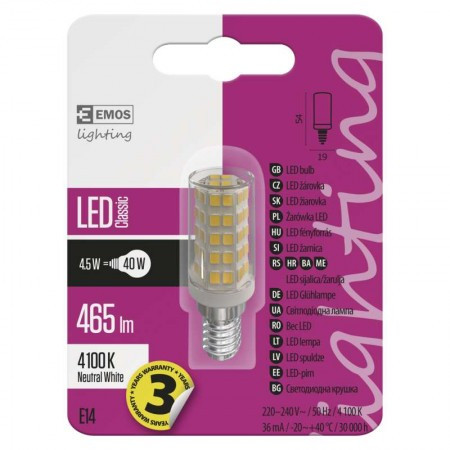 Emos led sijalica classic jc a++ 4.5w e 14 nw zq9141 ( 1792 )