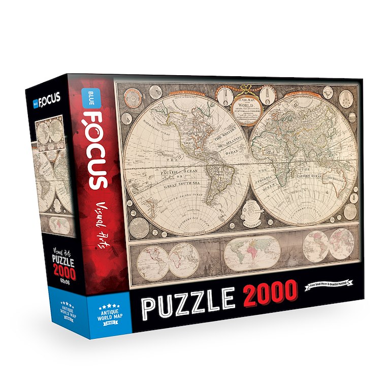 PUZZLE 2000 PCS ANTIQUE WORLD MAP BF431