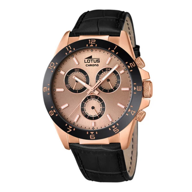 Muški lotus minimalist chrono roze zlatni elegantni ručni sat ( 18158/2 )