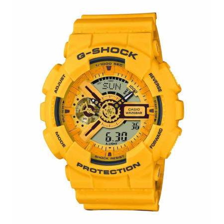 Unisex casio g shock Žuti analogno digitalni sportski ručni sat sa Žutim kaišem ( ga-110slc-9aer )