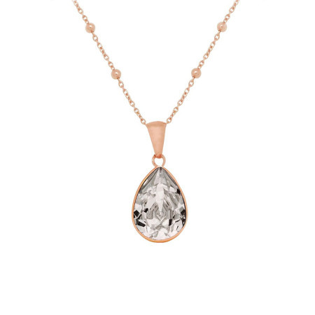 Ženska victoria cruz essential m rose gold ogrlica sa swarovski belim kristalom ( a2090-28g )