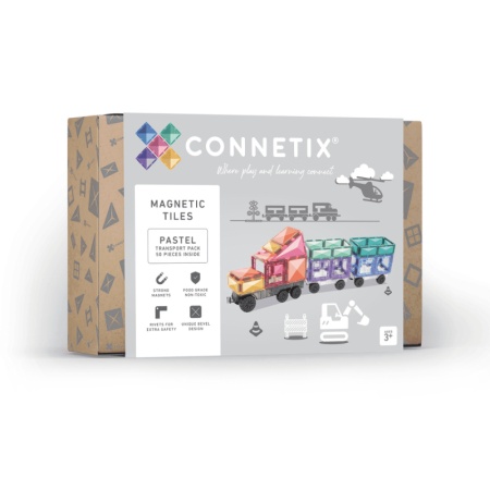 Connetix Magnetni konstruktor Pastel Transport Pack 50 delova ( SW11845 )