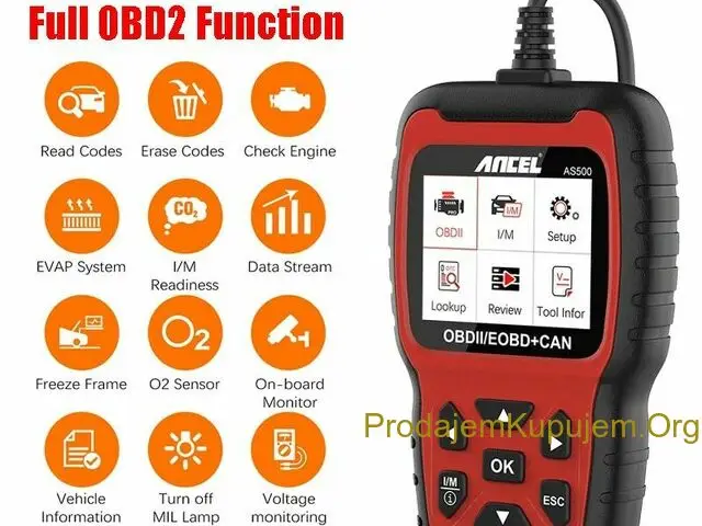 7900.00 din
NOVO - Ancel AS500 OBD2 Auto Diagnostika