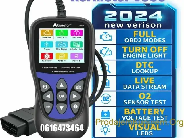 NOVO - AERMOTOR V850 OBD 2 Auto Dijagnostika