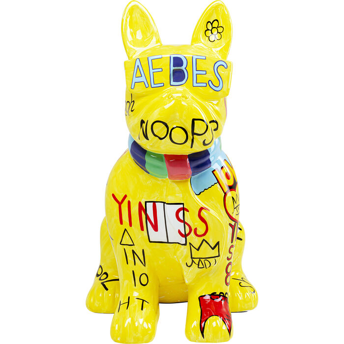 Deco Figurine Graffiti Dog Yellow 122cm