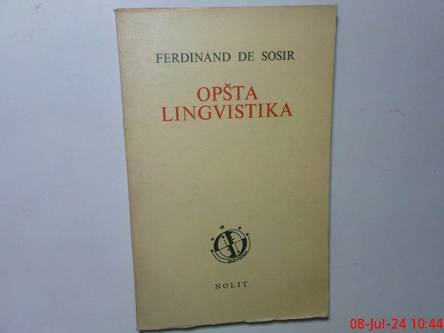 FERDINAND DE SOSIR  -  OPSTA LINGVISTIKA