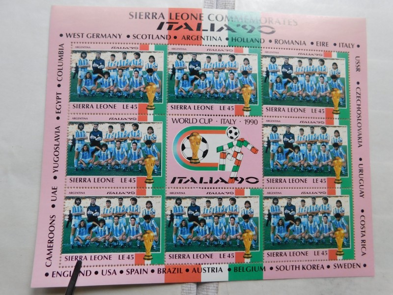 ** SIERRA LEONE FIFA 1990 BLOK **