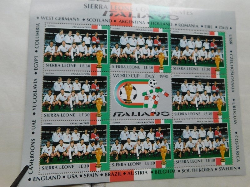 ** SIERRA LEONE FIFA 1990 BLOK **