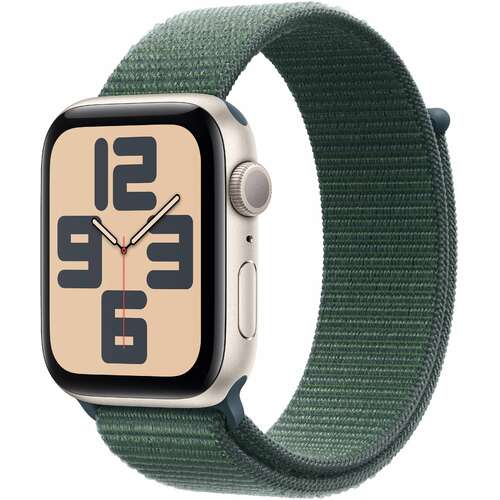 APPLE Watch SE2 v3 GPS 44mm Starlight Alu Case with Lake Green Sport Loop mxew3qv/a