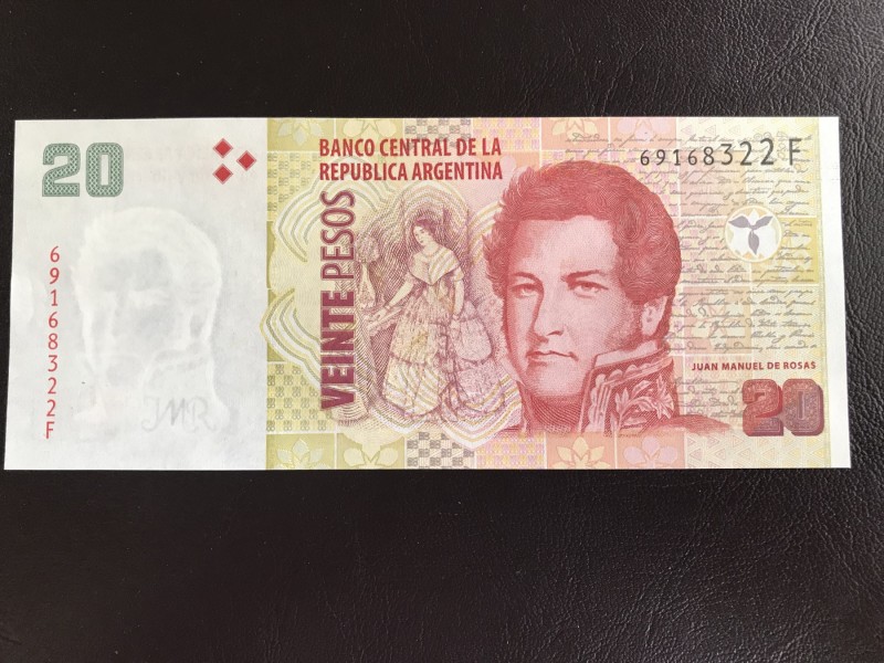 ARGENTINA 20 PEZOSA. UNC.