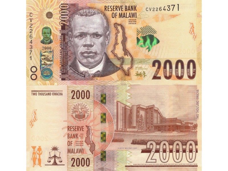 MALAWI Malavi 2000 Francs 2021 UNC, P-69