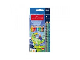 Drvene bojice Faber Castell GRIP 1/10 Dinosaurus+3 Sparkle 201545