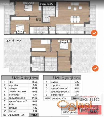 TELEP, 147m2, Petrosoban-Duplex sa pdv