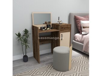 HANAH HOME Sto za šminkanje Sedef Light Walnut Beige